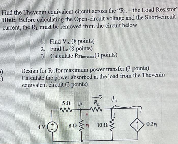 Solved Find the Thevenin equivalent circuit across the "R | Chegg.com