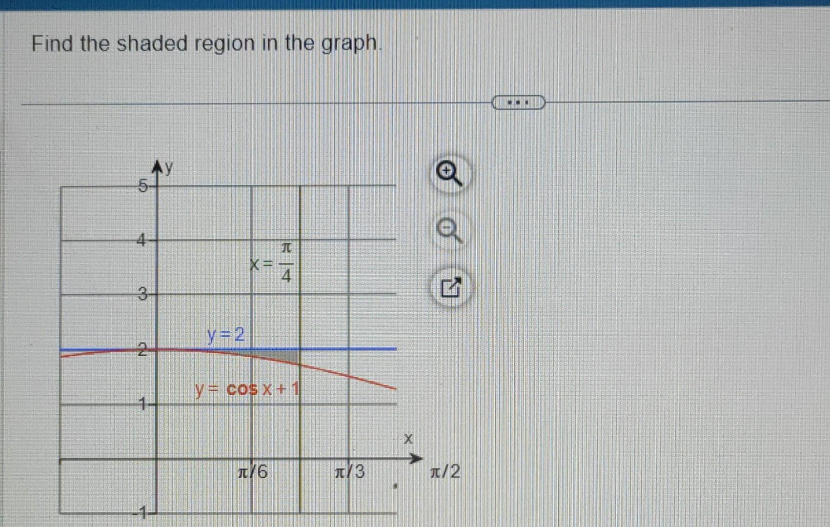 Solved Find the shaded region in the graph. | Chegg.com