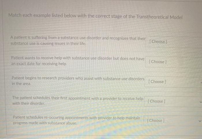 Solved Match each example listed below with the correct | Chegg.com