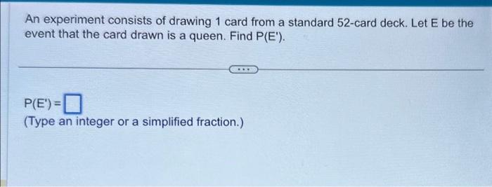 Solved An experiment consists of drawing 1 card from a | Chegg.com