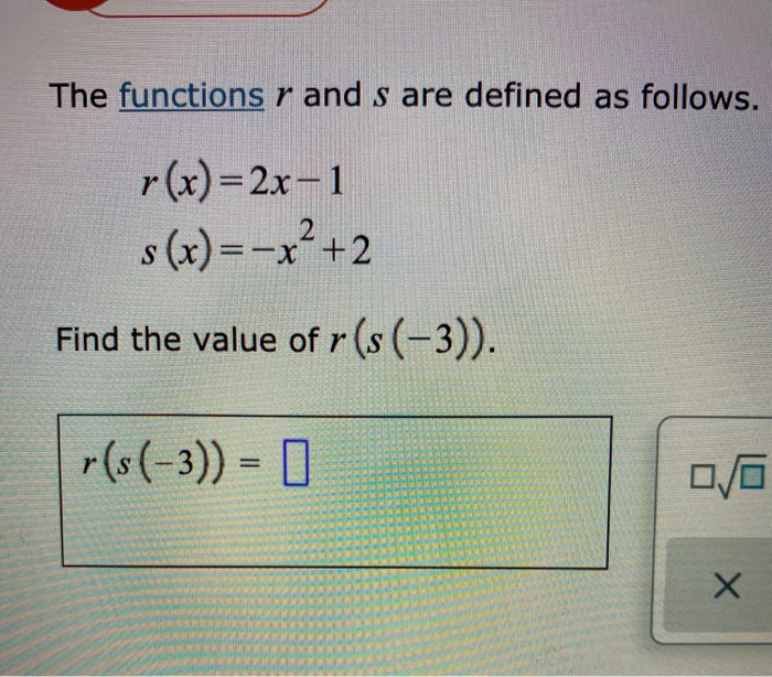 Solved The functions r and s are defined as follows. | Chegg.com