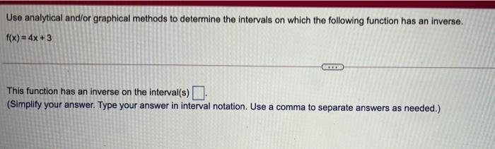 Solved Use analytical and/or graphical methods to determine | Chegg.com