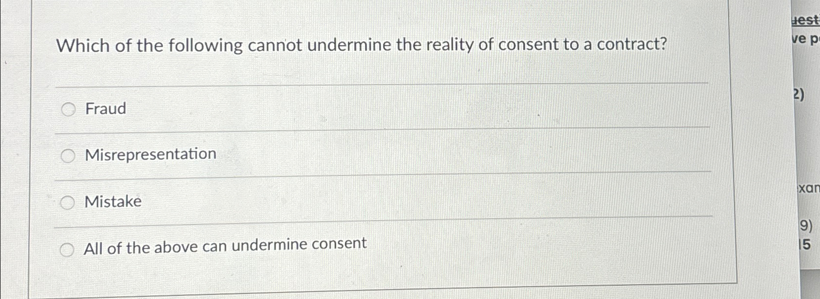Solved Which of the following cannot undermine the reality | Chegg.com