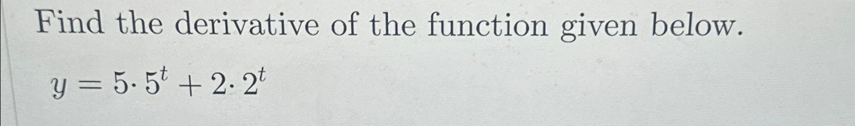Solved Find the derivative of the function given | Chegg.com