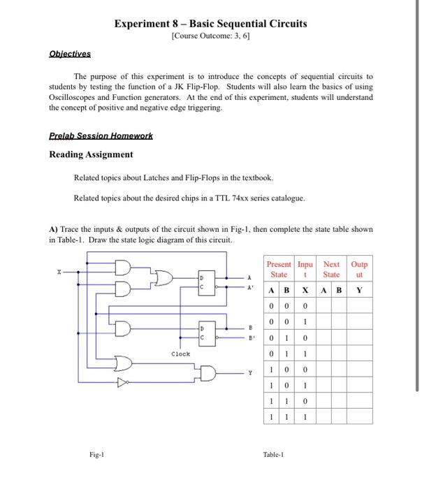 Solved Experiment 8 - Basic Sequential Circuits [Course | Chegg.com