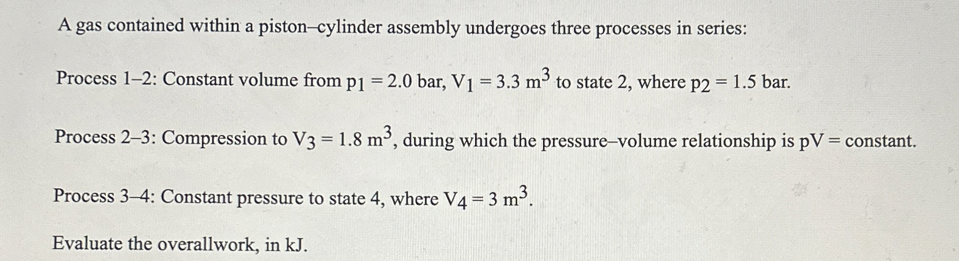 Solved A gas contained within a piston-cylinder assembly | Chegg.com