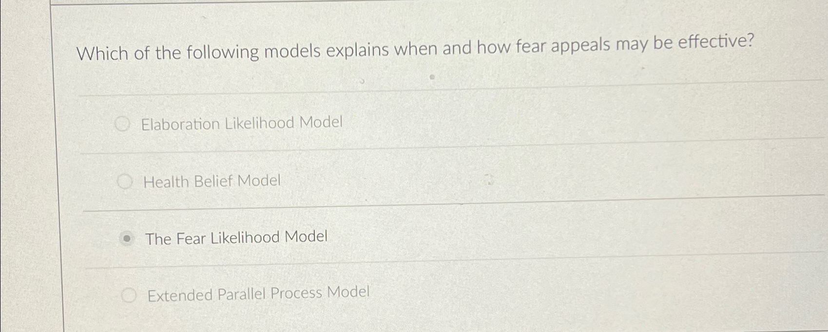 Solved Which of the following models explains when and how | Chegg.com