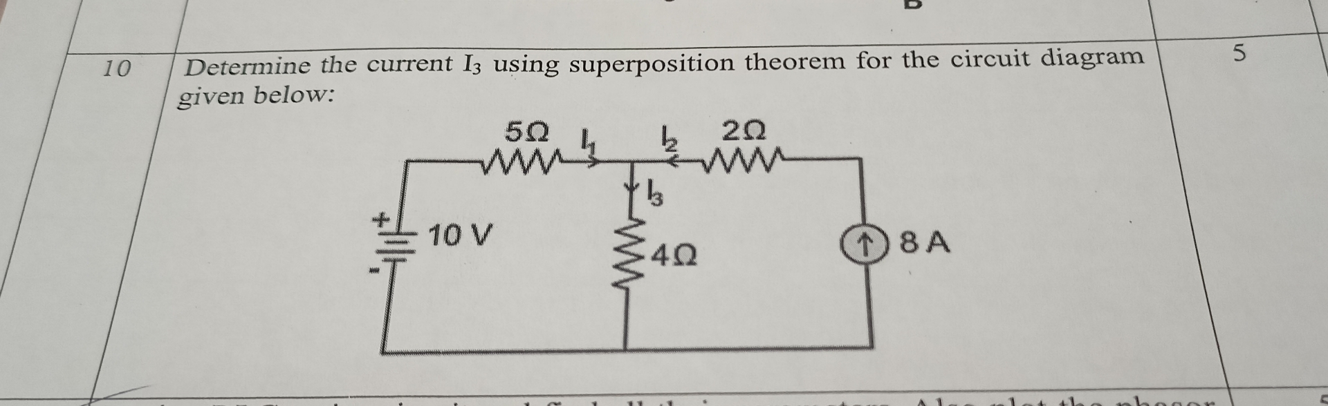 Solved Determine The Current I3 ﻿using Superposition Theorem
