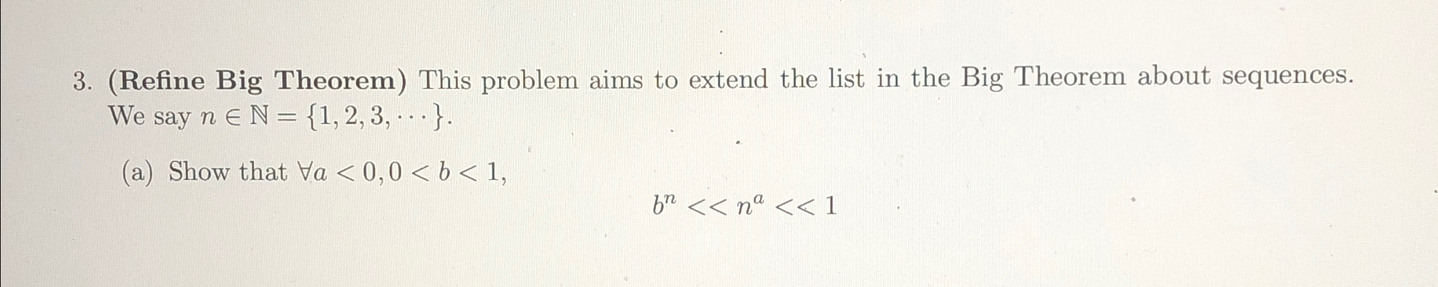 Solved (Refine Big Theorem) ﻿This problem aims to extend the | Chegg.com