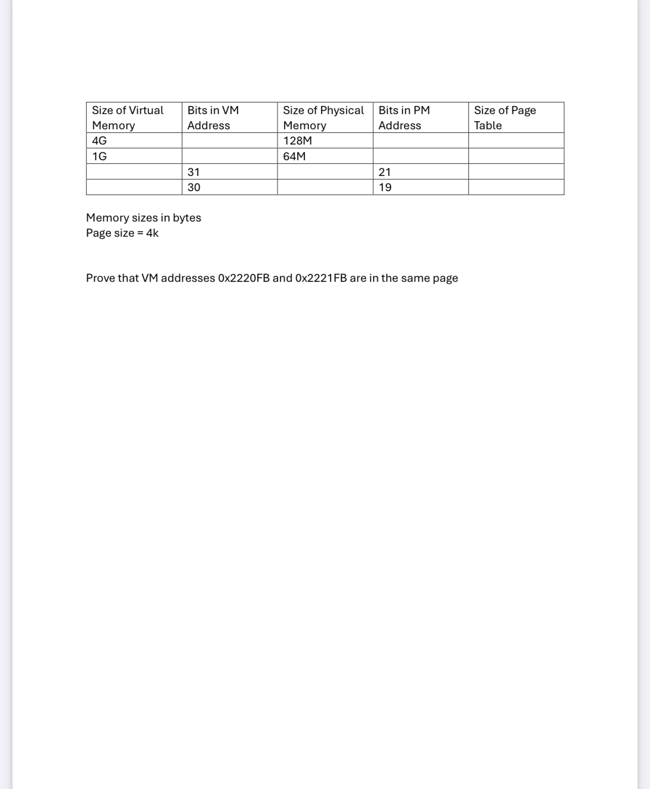 Solved \table[[\table[[Size of | Chegg.com