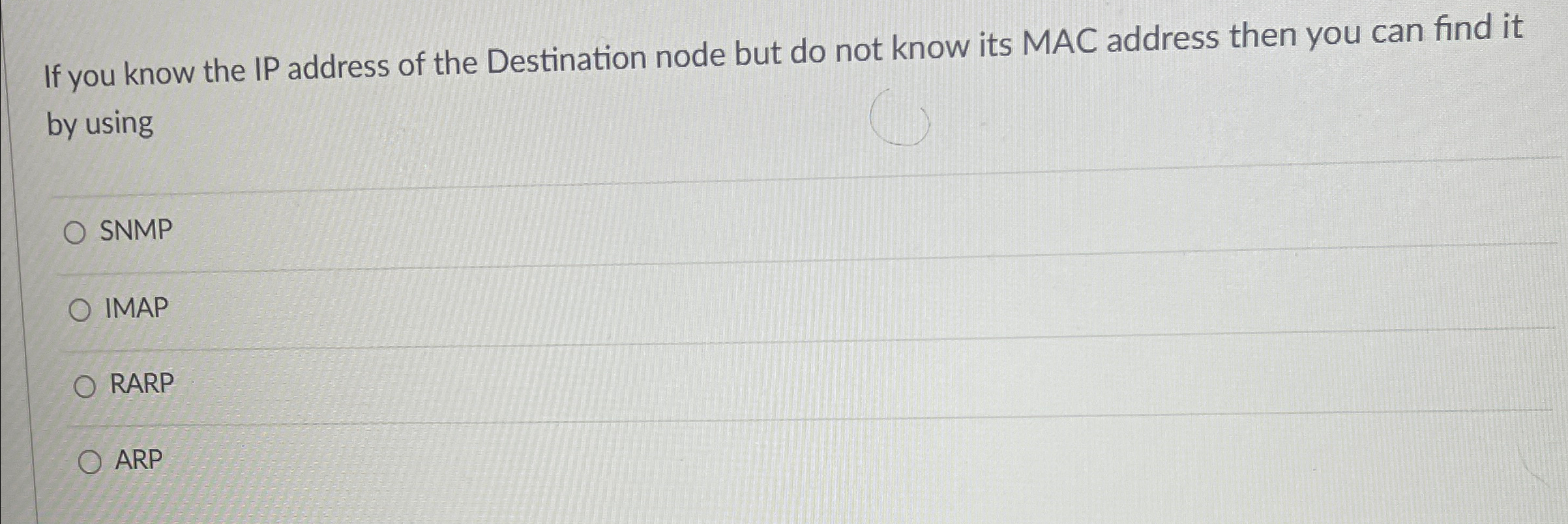 Solved If you know the IP address of the Destination node | Chegg.com