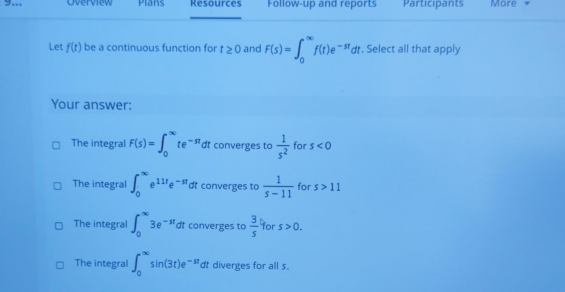 Solved Let f(t) be a continuous function for t≥0 and | Chegg.com