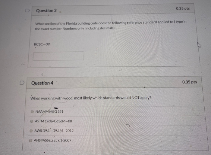 Solved Question 3 0.35 pts What section of the Florida | Chegg.com