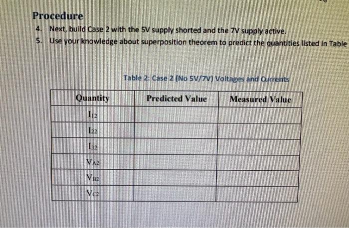 Solved Procedure 4. Next, build Case 2 with the 5 V supply | Chegg.com