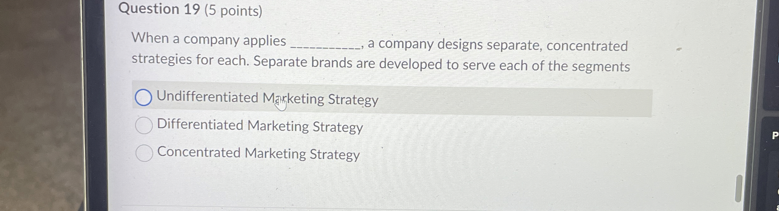 Solved Question 19 (5 ﻿points)When a company applies, ﻿a | Chegg.com