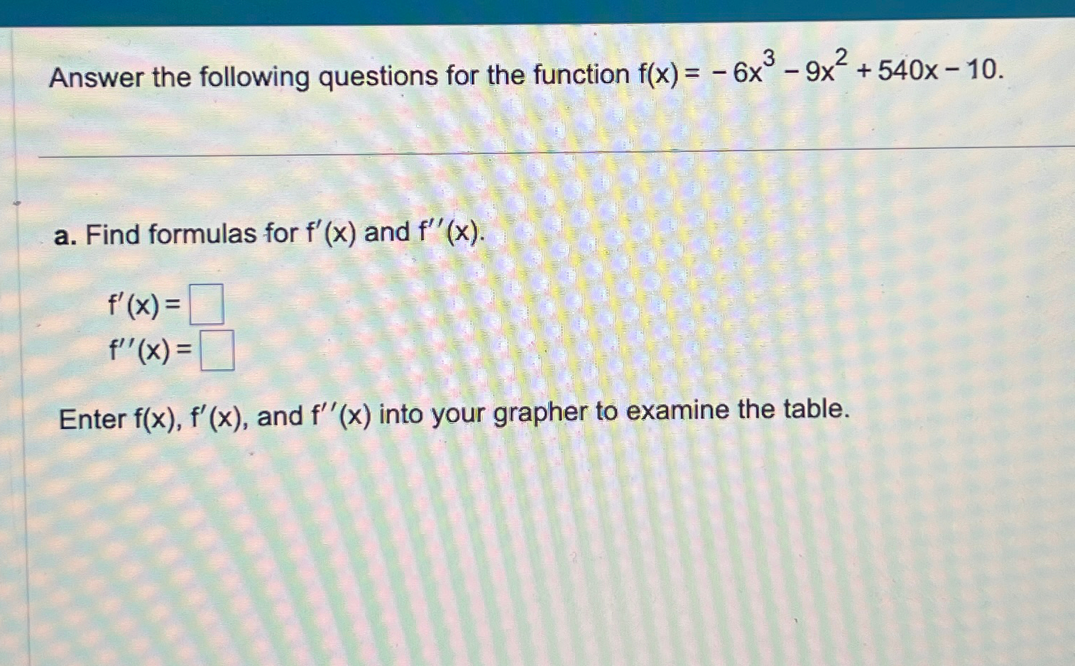 Solved Answer the following questions for the function | Chegg.com