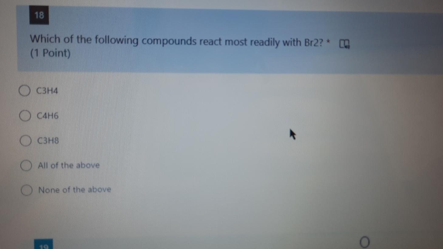 Solved 18 Which of the following compounds react most | Chegg.com