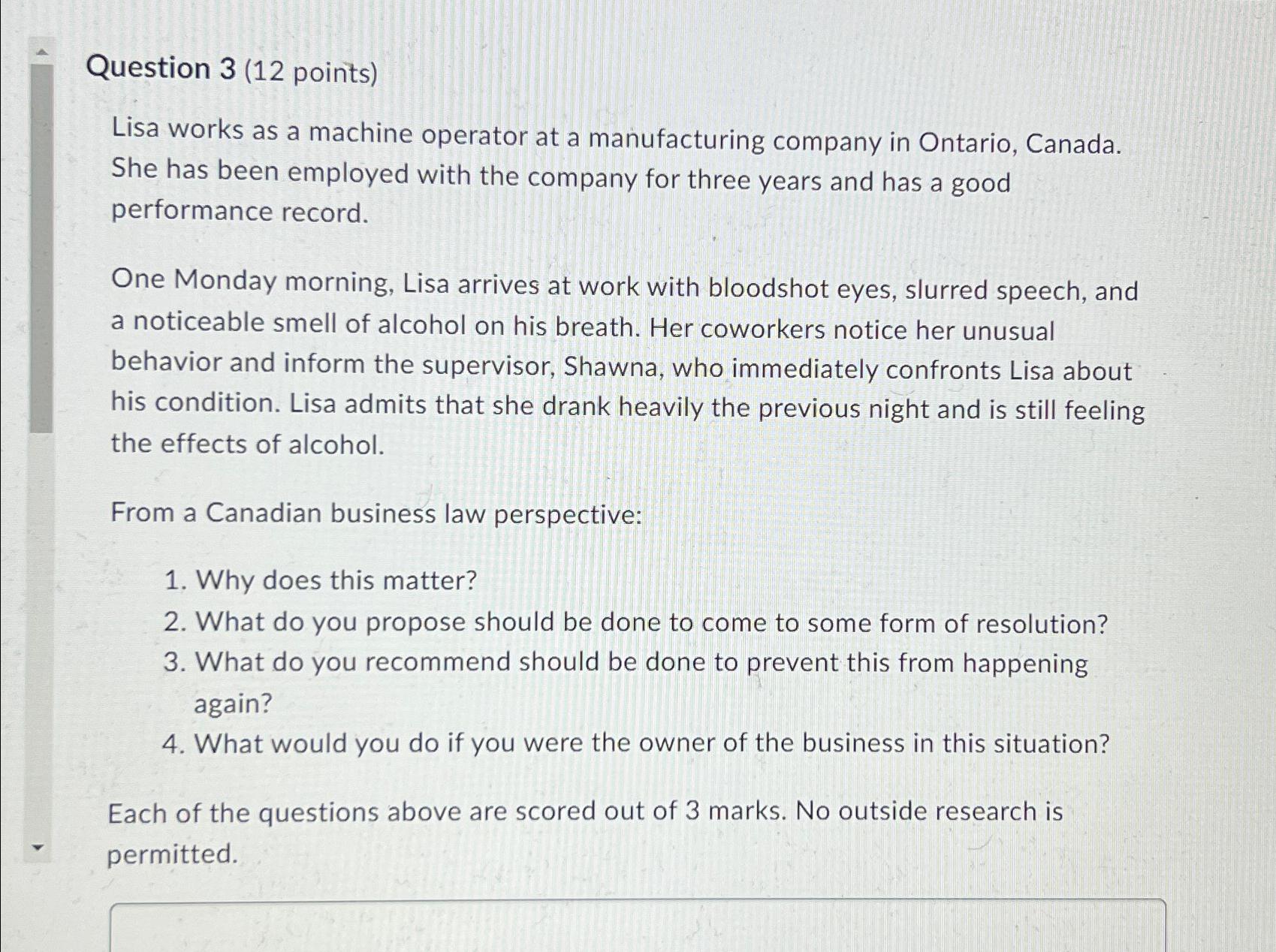 Solved Question 3 (12 ﻿points)Lisa works as a machine | Chegg.com