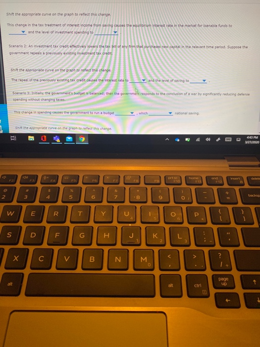 Shift the appropriate curve on the graph to reflect | Chegg.com