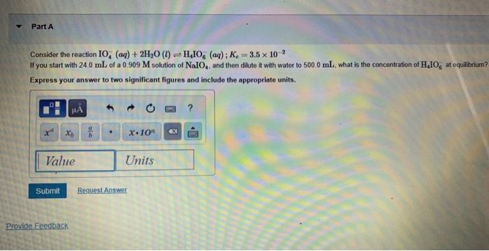 Solved Consider the reaction | Chegg.com