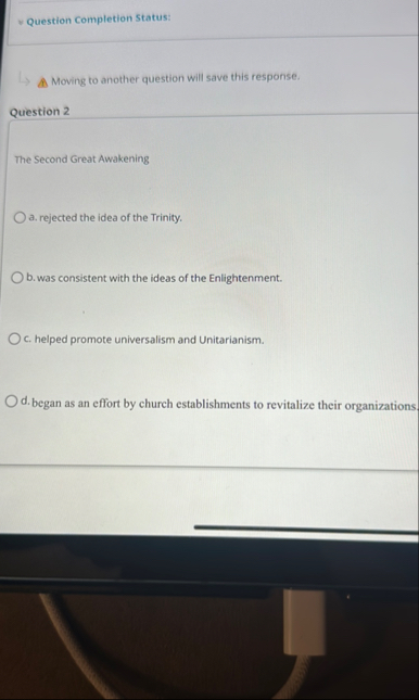 Solved Question Completion Status:Moving to another question | Chegg.com