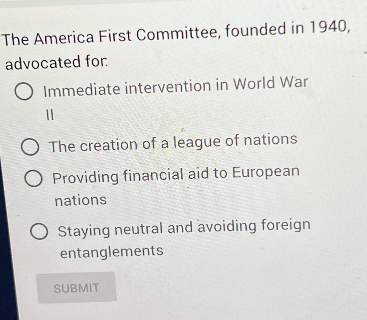 Solved The America First Committee, founded in 1940, | Chegg.com