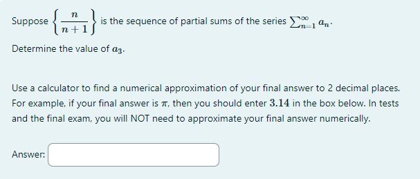 Solved Suppose {nn+1} ﻿is the sequence of partial sums of | Chegg.com