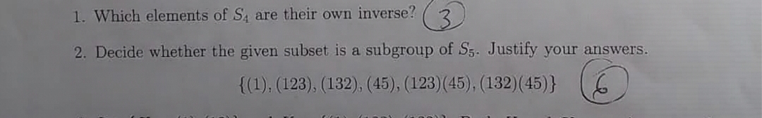 Solved Decide whether the given subset is a subgroup of S5. | Chegg.com