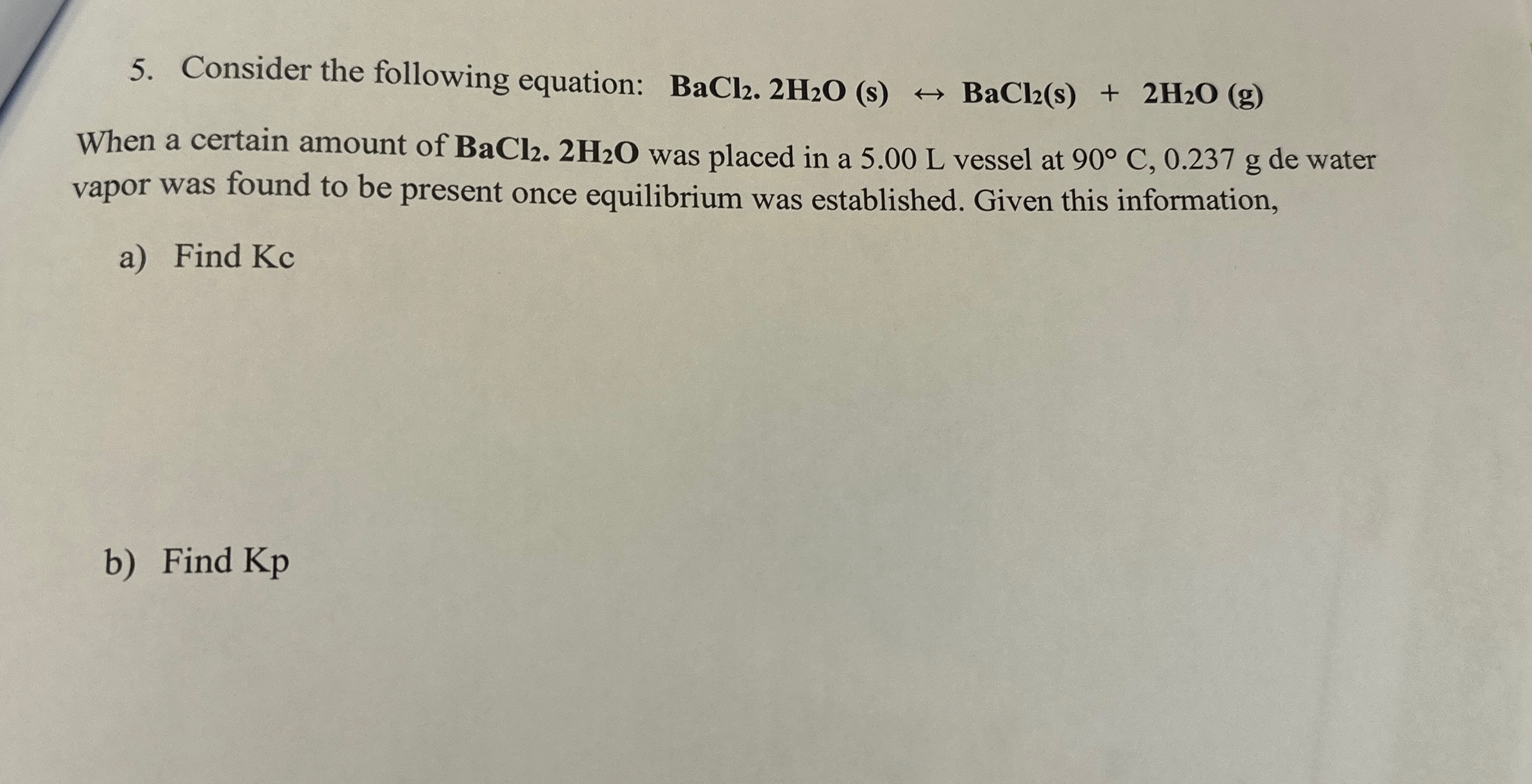 Solved Consider the following equation: | Chegg.com