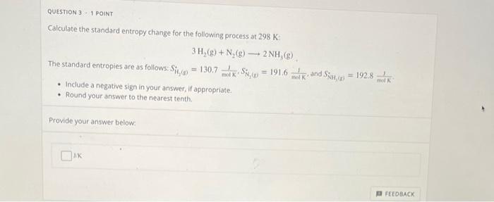 Calculate the standard entropy change for the | Chegg.com