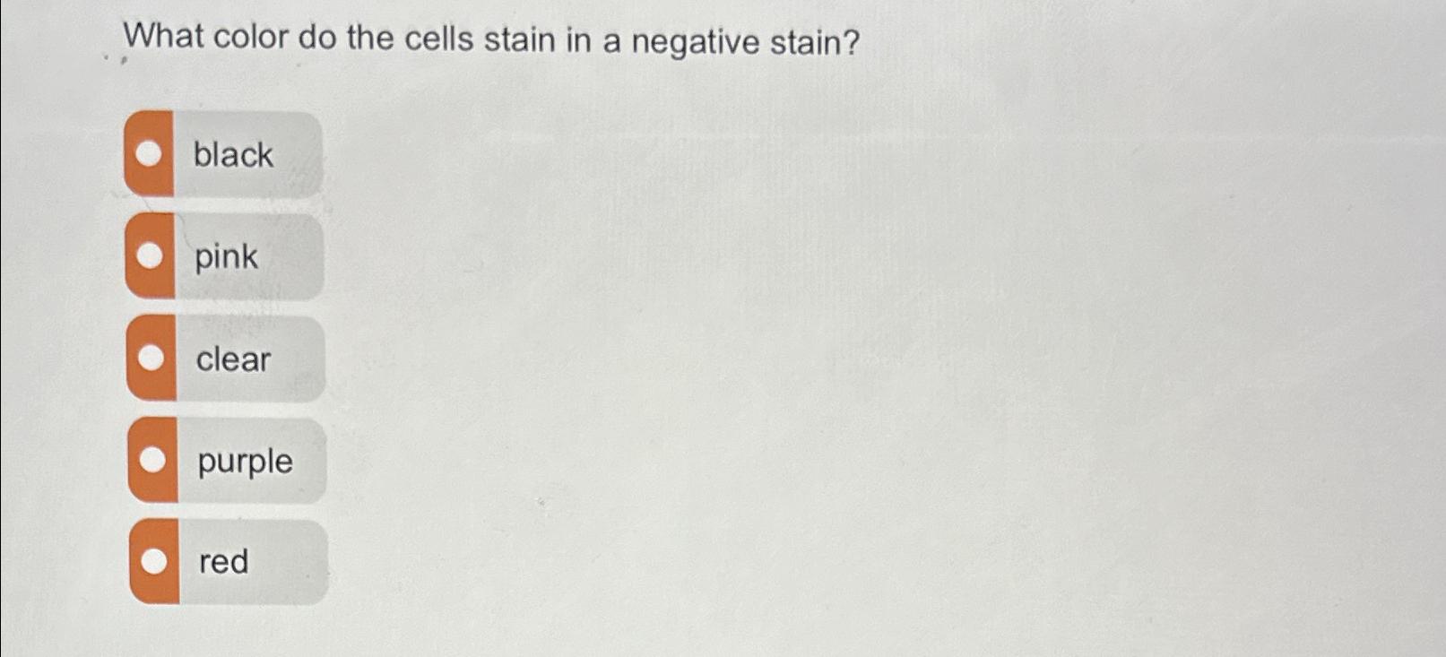 Solved What color do the cells stain in a negative | Chegg.com