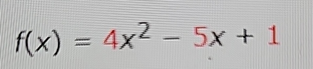 Solved f(x)=4x2-5x+1find the derivative | Chegg.com