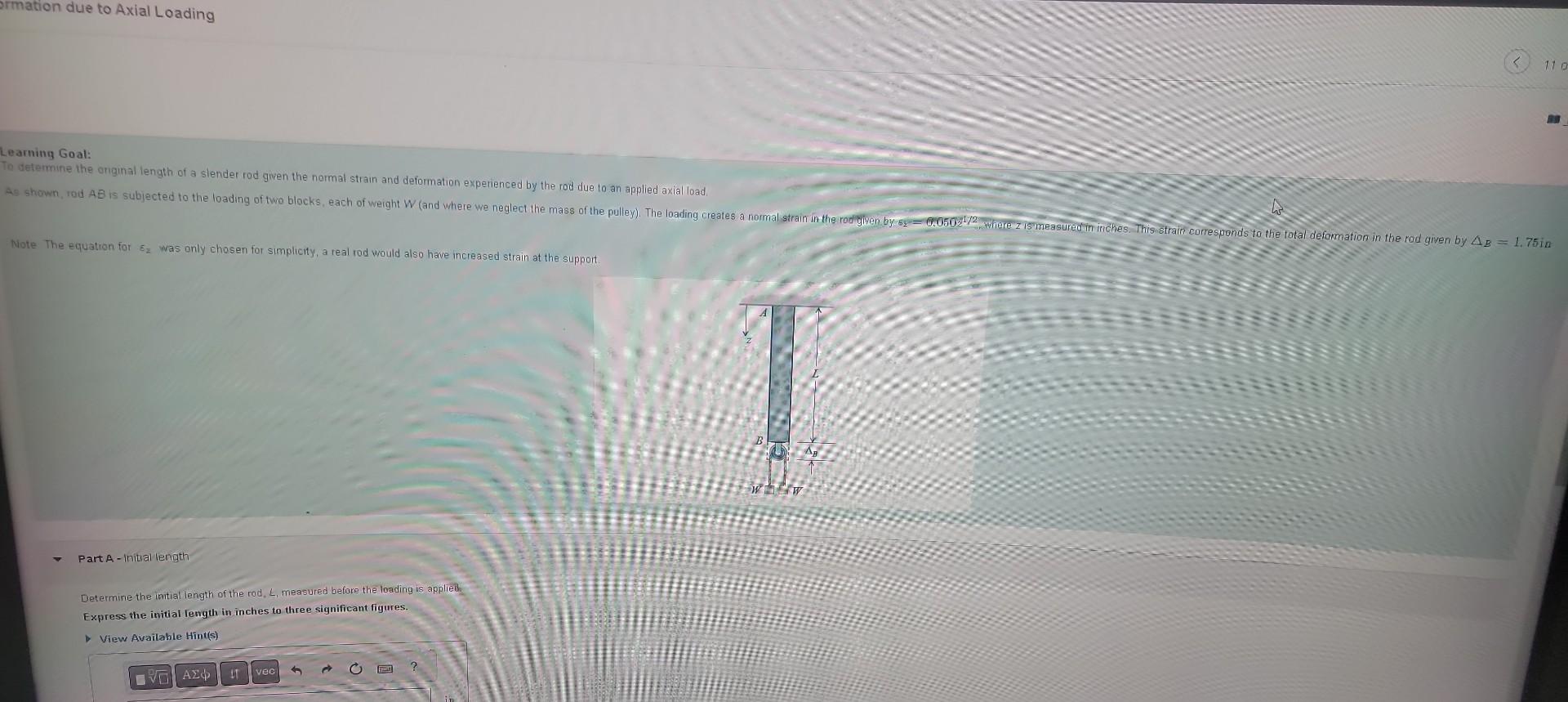 TDetermine the initial length of the rod, L, measured | Chegg.com