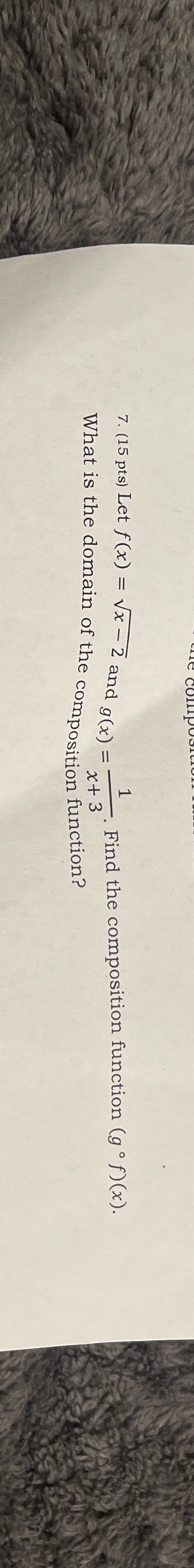 Solved (15 pts) Let f(x)=x-22 and g(x)=1x+3. Find the | Chegg.com Solved (15 pts) Let f(x)=x-22 and g(x)=1x+3. Find the | Chegg.com