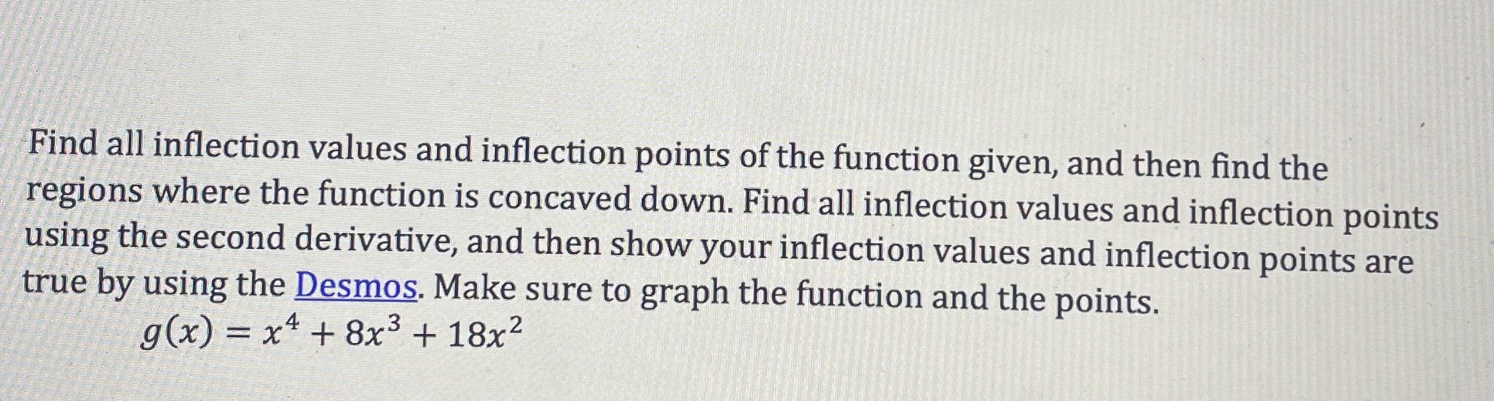 Find all inflection values and inflection points of | Chegg.com