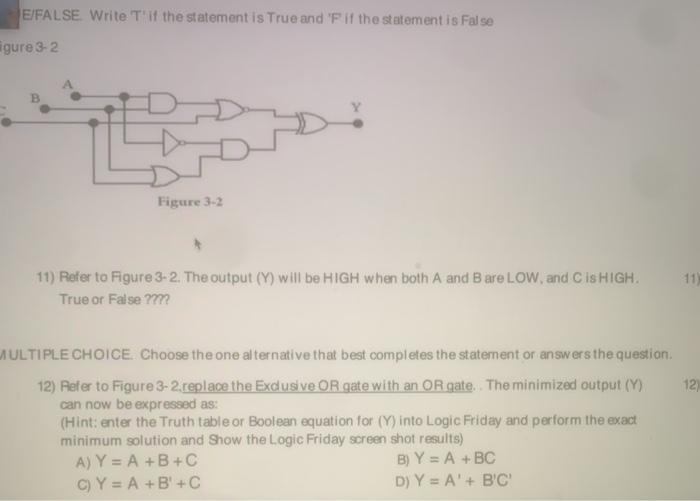 Solved E/FALSE Write T' if the statement is True and 'F if | Chegg.com