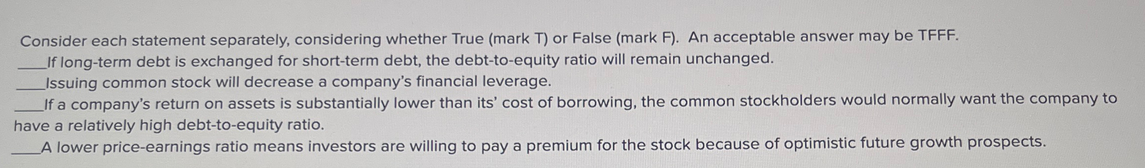 Solved Consider each statement separately, considering | Chegg.com