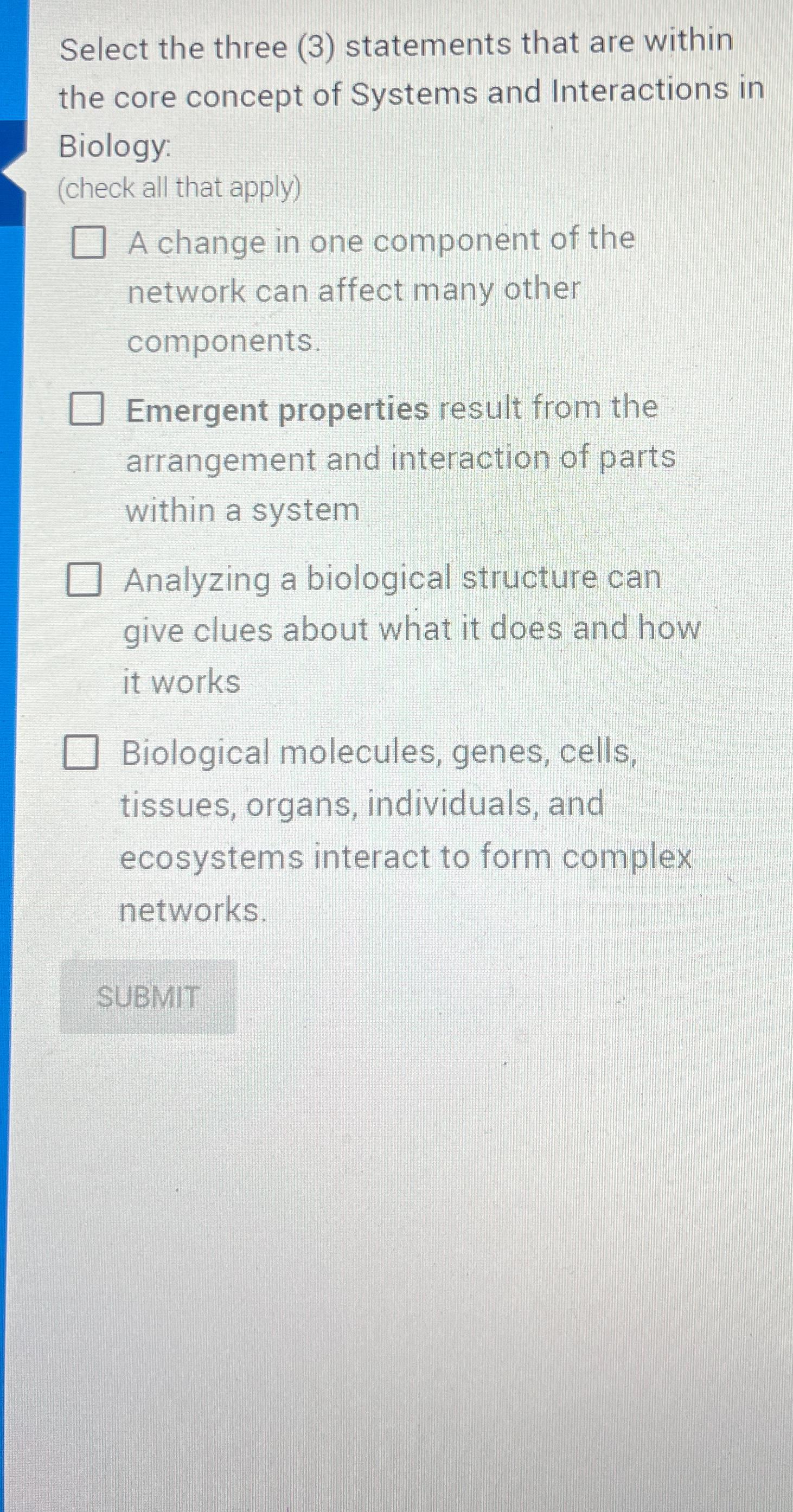 Solved Select the three (3) ﻿statements that are within the | Chegg.com