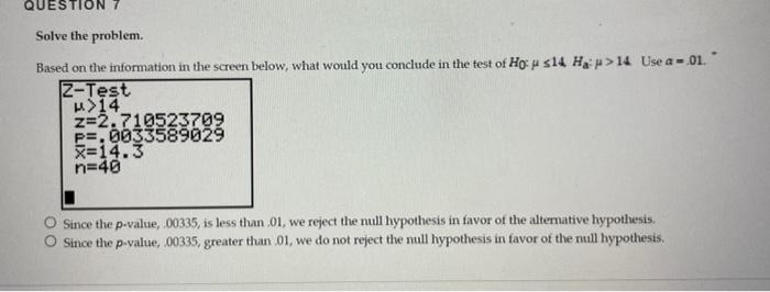 Solved Solve the problem. Based on the information in the | Chegg.com