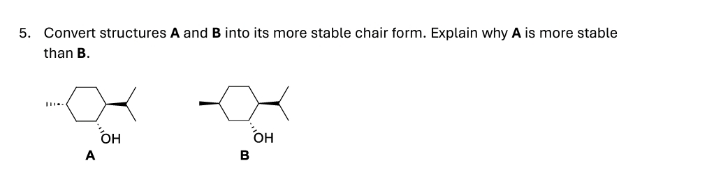 Solved Convert structures A and B ﻿into its more stable | Chegg.com