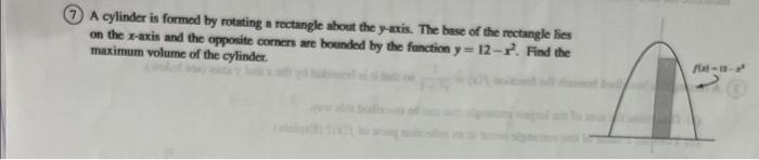 Solved (7) A cylinder is formed by rotating a rectangle | Chegg.com
