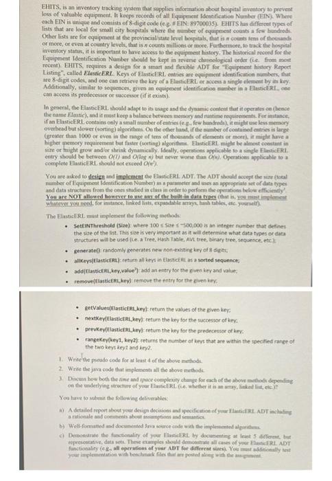 Solved Elfir, is an inventory tracking syuem that sopplies | Chegg.com