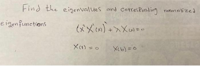 Solved Find the eigenvalues and corresponding normalized | Chegg.com