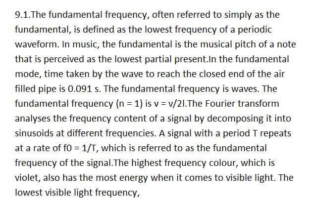 Solved 9.1.The fundamental frequency, often referred to | Chegg.com