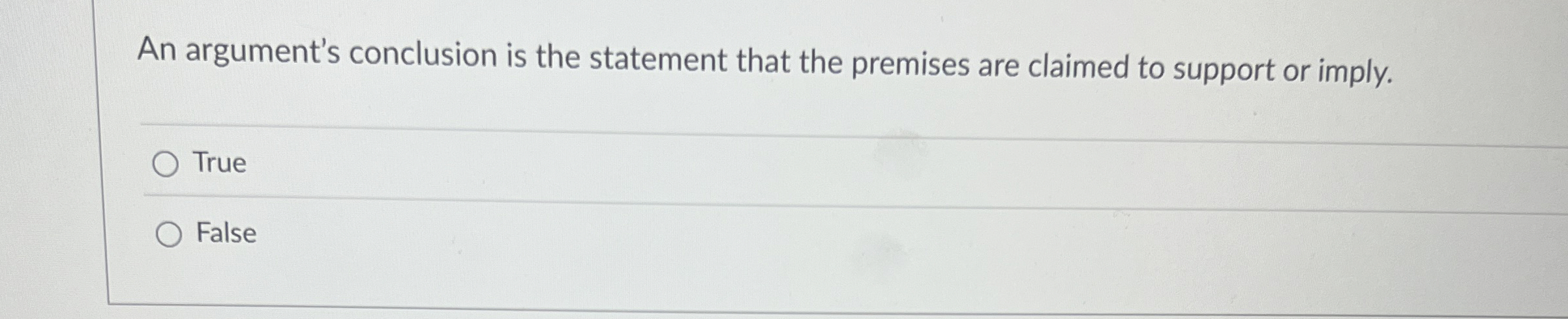 Solved An argument's conclusion is the statement that the | Chegg.com