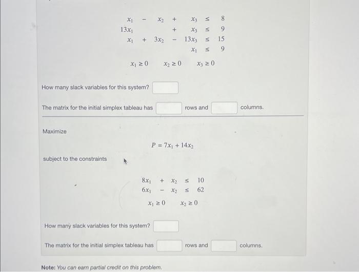 Solved (1 point) For each system, determine the number of | Chegg.com