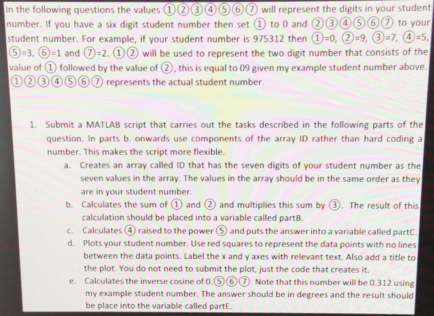 Solved n the following questions the values (1)(2)(3)(4) (5) | Chegg.com