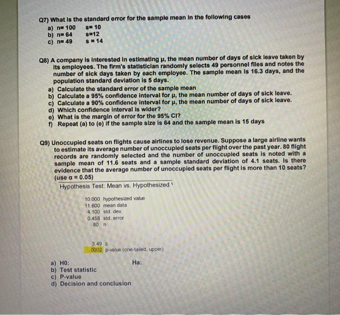 Solved Final exam review problems Q1) The probability that | Chegg.com
