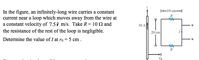 Solved In the figure, an infinitely-long wire carries a | Chegg.com