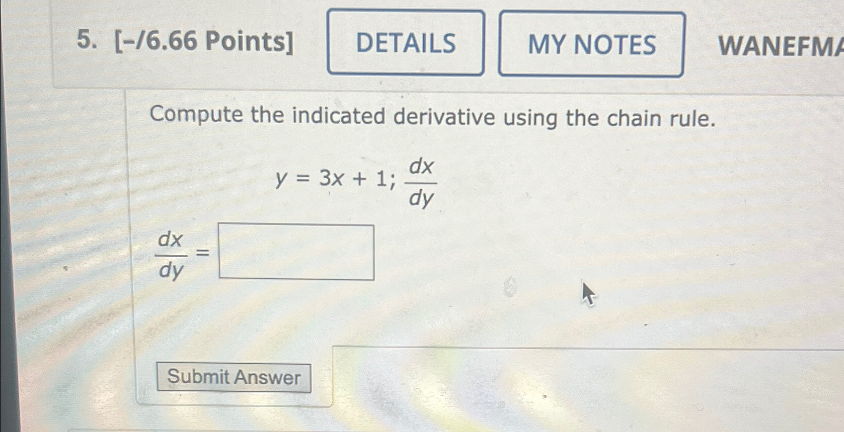 Solved Compute the indicated derivative using the chain | Chegg.com